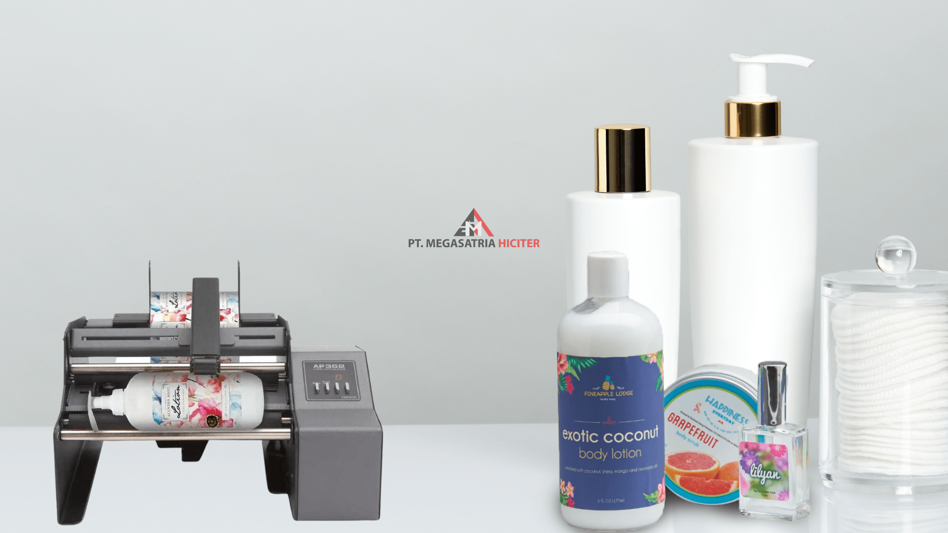 MESIN LABELING BOTOL KOSMETIK - PT Megasatria Hiciter